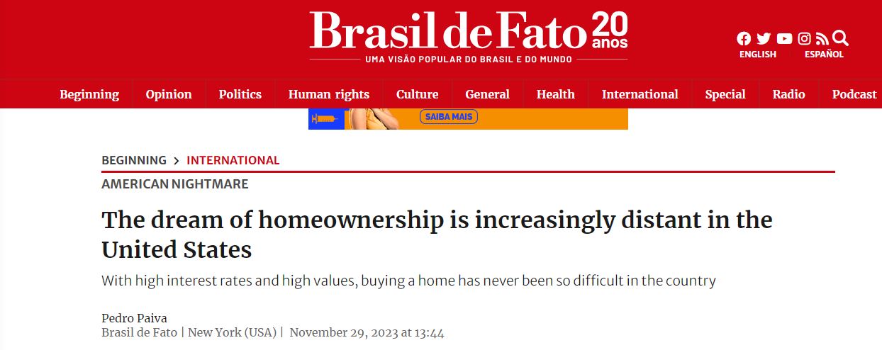 Brazil De Fato Interviews Suzanne Hollander: The dream of homeownership ...